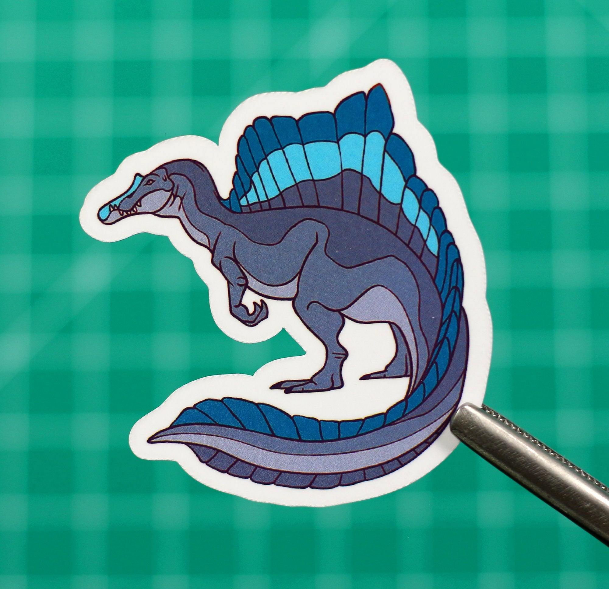 Blue Spinosaurus Vinyl Sticker – TherbisStudio