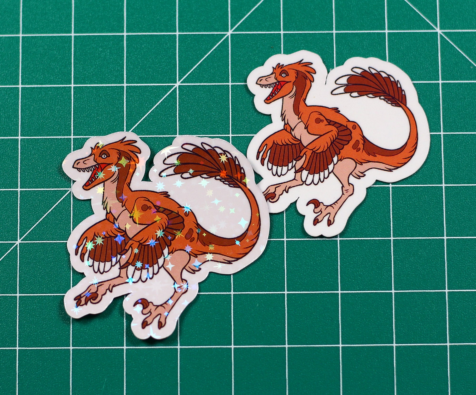 Velociraptor Classic Vinyl Sticker – TherbisStudio